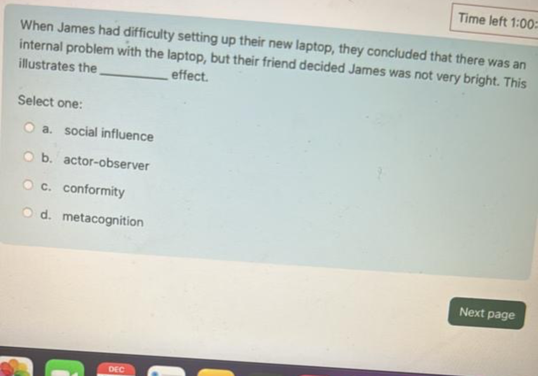 Solved When James had difficulty setting up their new | Chegg.com