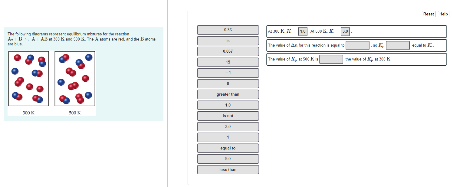 Solved The following diagrams represent equilibrium mixtures | Chegg.com
