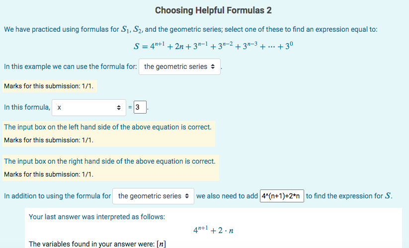 Solved Choosing Helpful Formulas 2 We have practiced using | Chegg.com