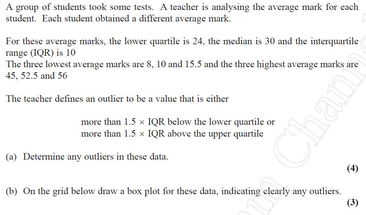 A group of students took some tests. A teacher is | Chegg.com