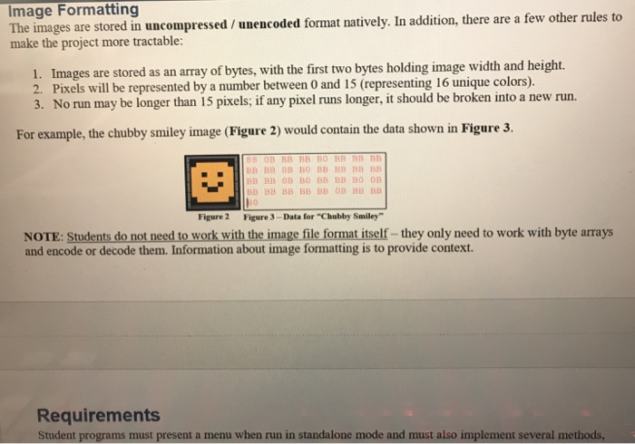 Solved P2: RLE with Images Overview In this project students | Chegg.com