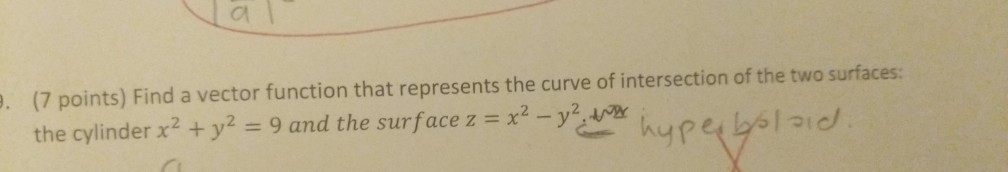 Solved find a vector function that represents the curve of | Chegg.com