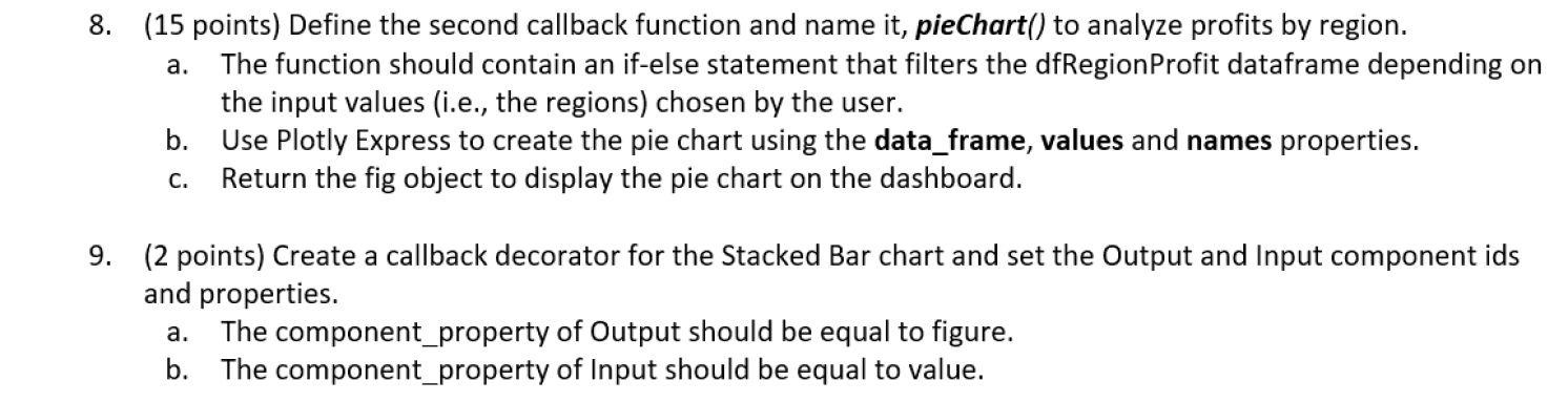 Solved 8. (15 points) Define the second callback function | Chegg.com