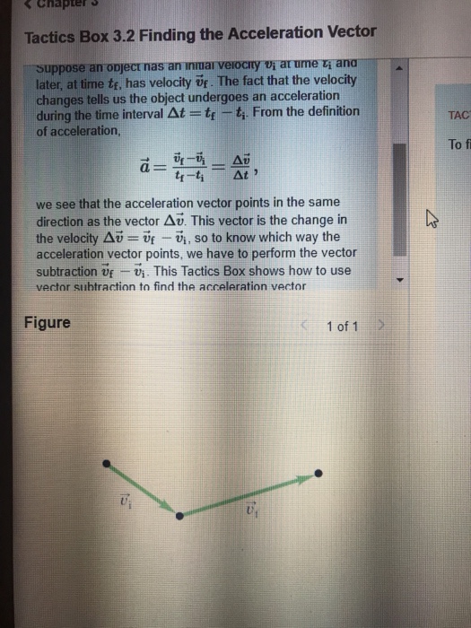 Solved くChapter Tactics Box 3.2 Finding the Acceleration | Chegg.com