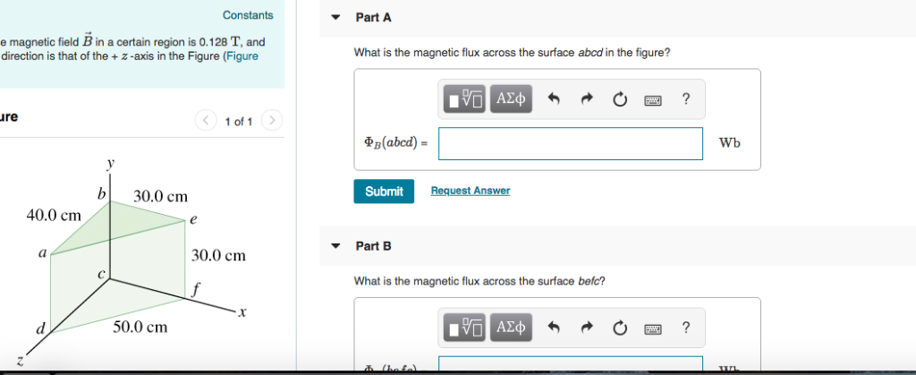 Solved Constants Part A e magnetic field B in a certain | Chegg.com