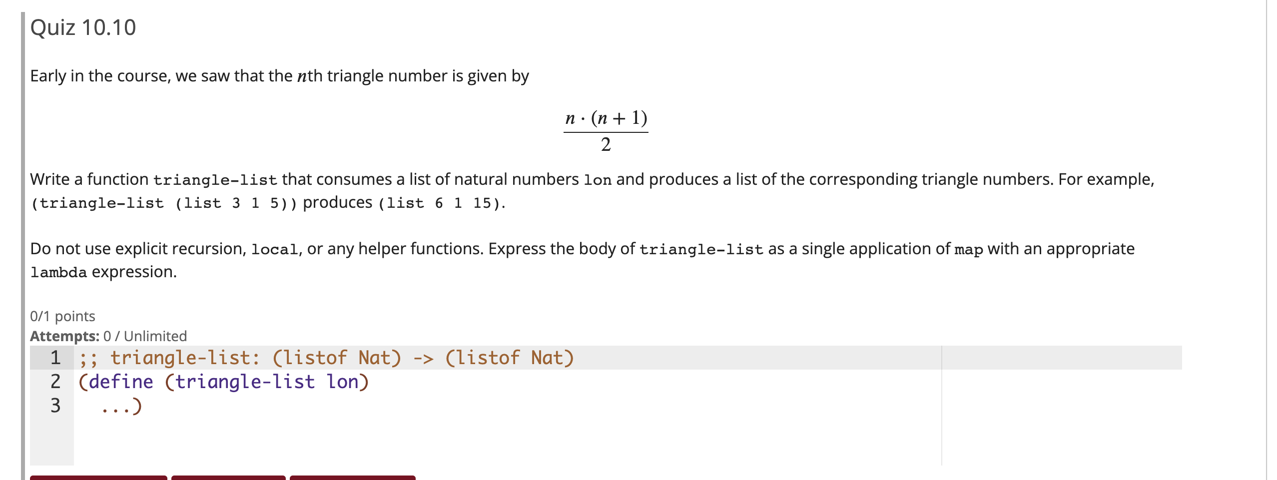 Solved Early in the course, we saw that the nth triangle | Chegg.com