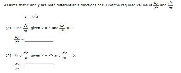 Solved Assume that x and y are both differentiable functions | Chegg.com