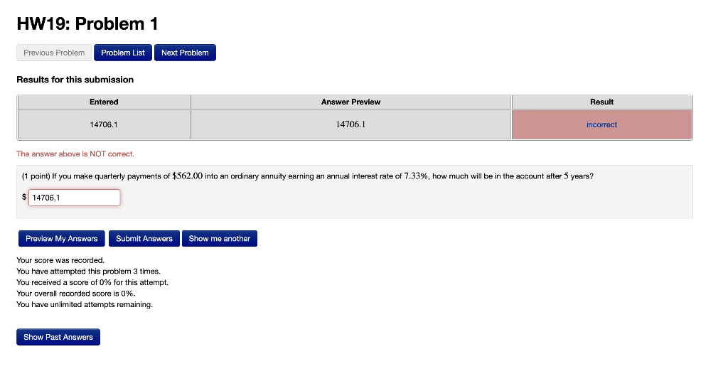 Solved HW19: Problem 1 Previous Problem Problem List Next | Chegg.com