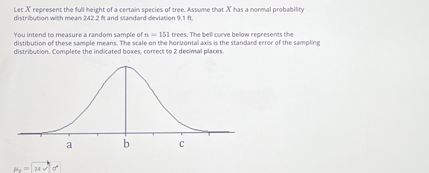 Solved Let X represent the full height of a certain species | Chegg.com