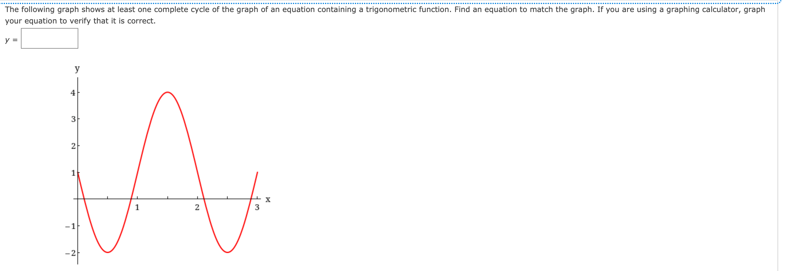 Solved The following graph shows at least one complete cycle | Chegg.com