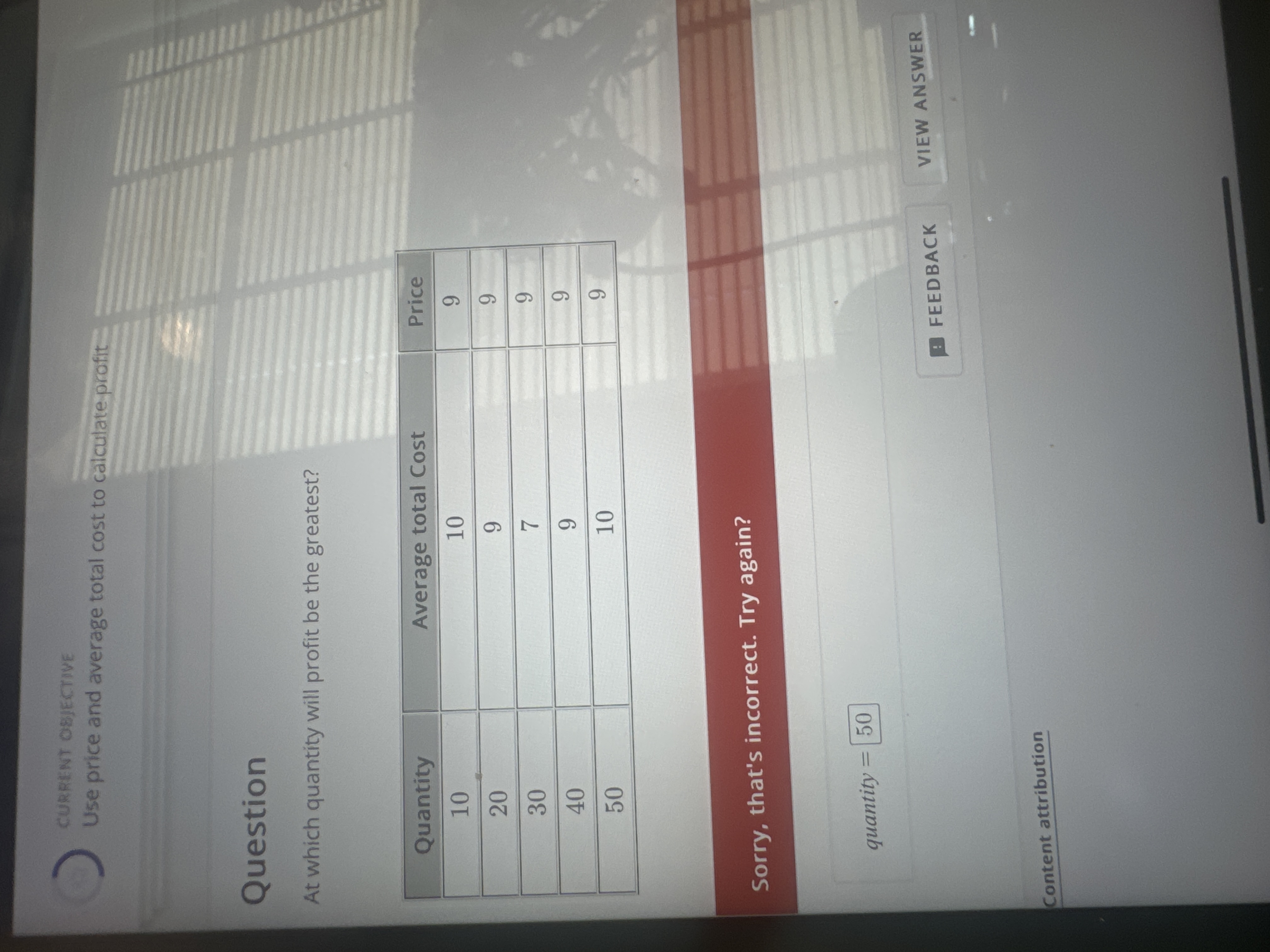 High Quality SOLUTION )CURRENT OsjectiveUse price and average total cost to | Chegg.com