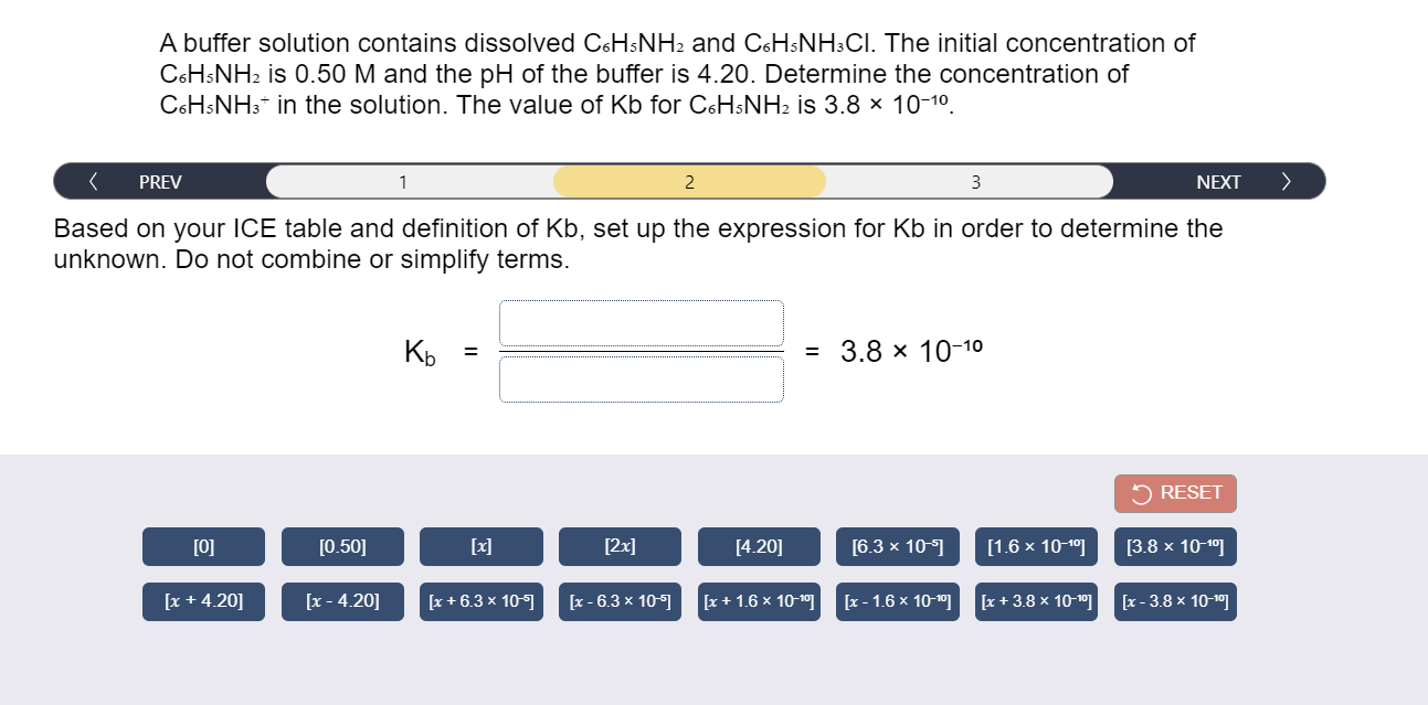 Solved A buffer solution contains dissolved C6H5NH2 and | Chegg.com
