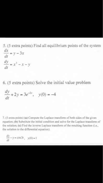 Solved Find all equilibrium points of the system dx/dt = | Chegg.com