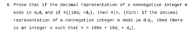Solved 6. Prove that if the decimal representation of a | Chegg.com