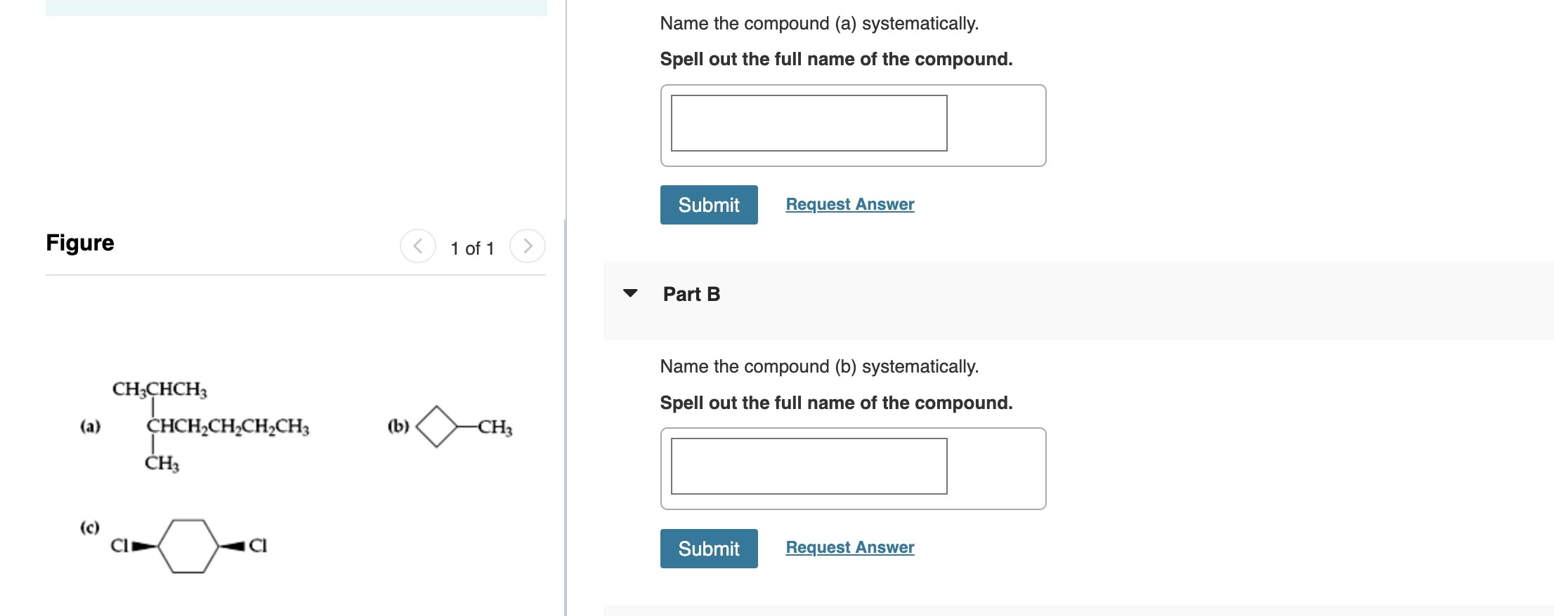 Solved Name the compound (a) systematically. Spell out the | Chegg.com
