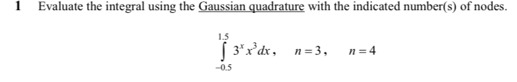 Solved 1 ﻿Evaluate the integral using the Gaussian | Chegg.com