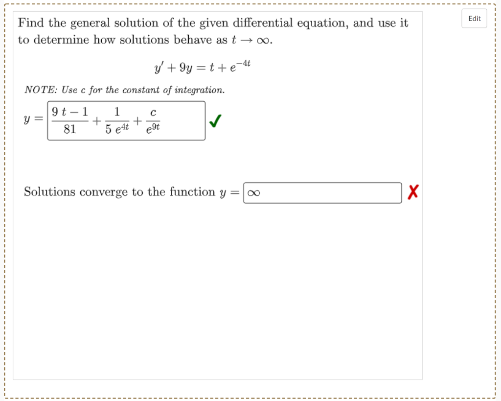 Solved Find The General Solution Of The Given Differential