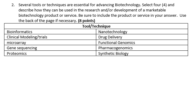 Solved 1. Select three colors of biotechnology. Provide the | Chegg.com