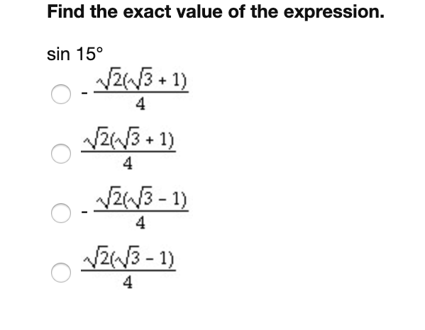 Solved Find the exact value of the expression. sin 150 0-{23 | Chegg.com