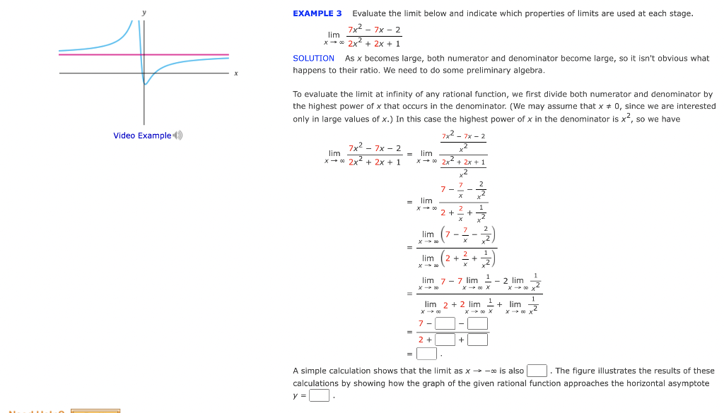Solved EXAMPLE 3 Evaluate the limit below and indicate which | Chegg.com