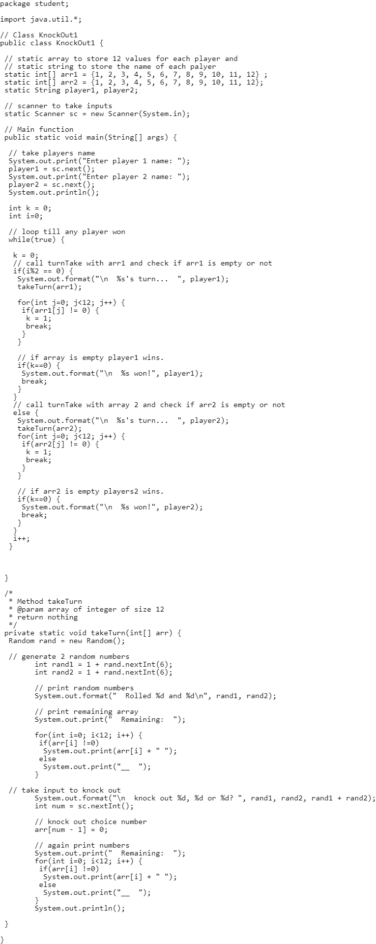 Solved package student; import java.util.*; // Class | Chegg.com