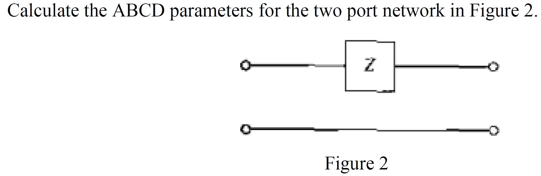 Solved Calculate the ABCD parameters for the two port | Chegg.com