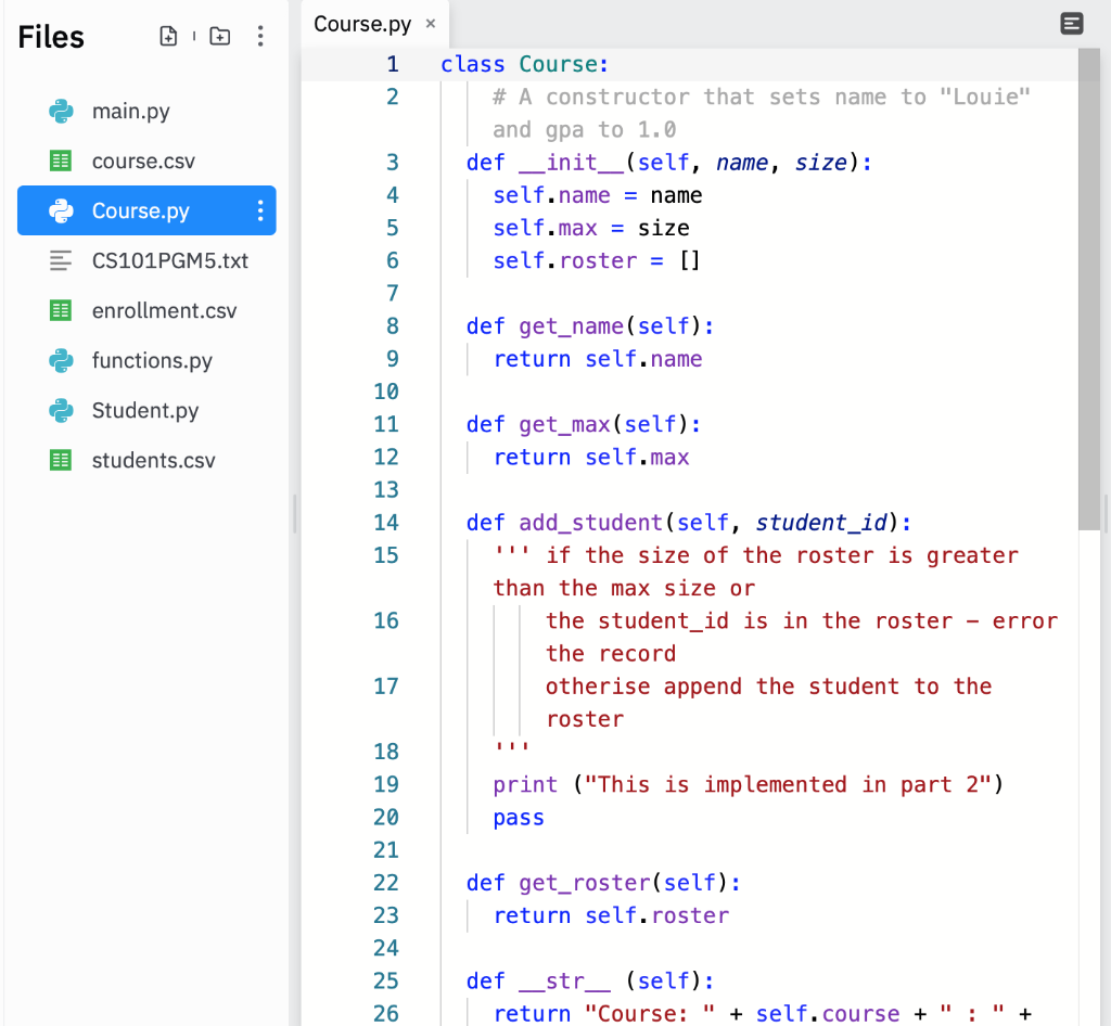 Student & Class Roster NOTE: This is an adaptation of | Chegg.com