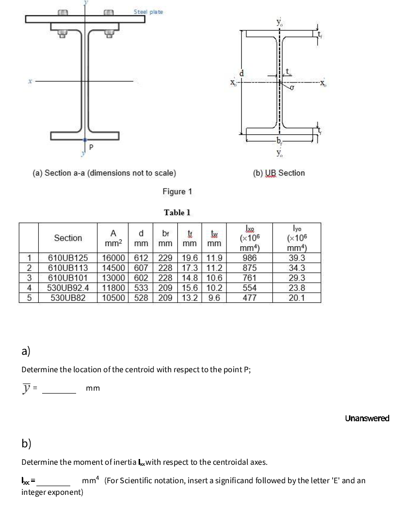 Solved Question 4 The steel composite section consists of a | Chegg.com