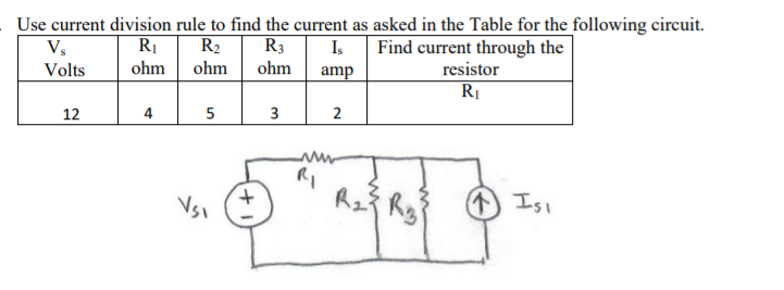 Solved Use current division rule to find the current as | Chegg.com