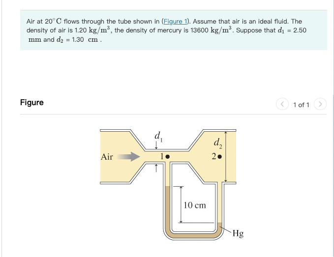 Solved Air at 20∘C flows through the tube shown in Assume | Chegg.com