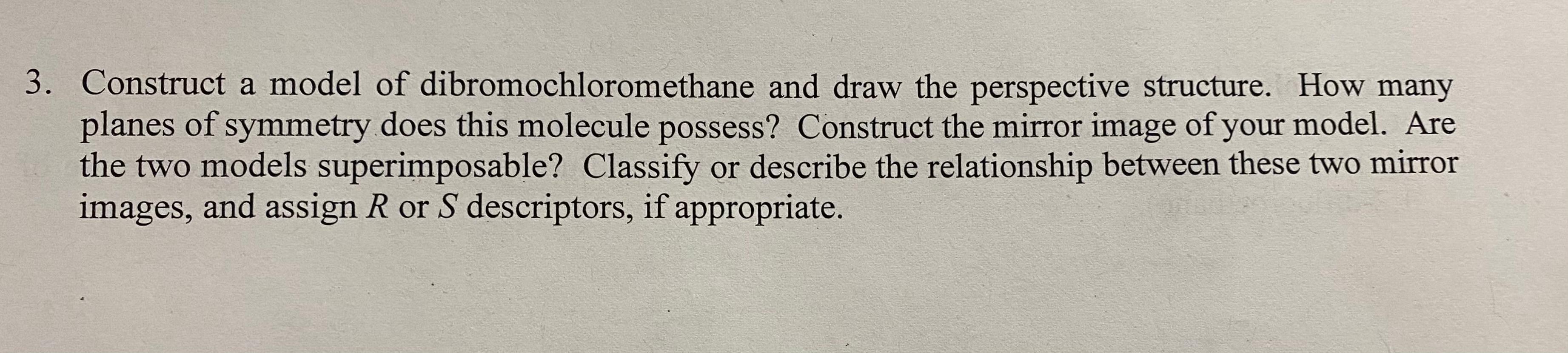 Solved Part B: Molecular Models 1. Construct models of | Chegg.com