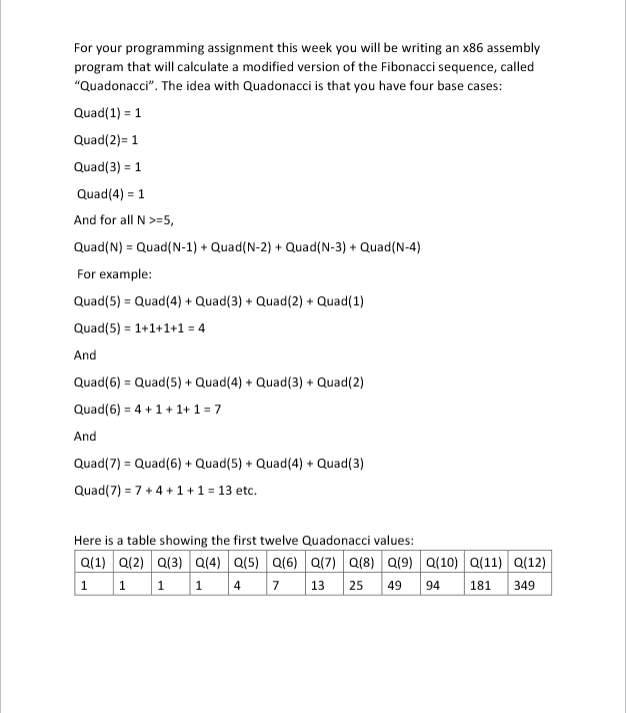 Solved Programming Assignment Week Writing X86 Assembly Program Calculate Modified Version