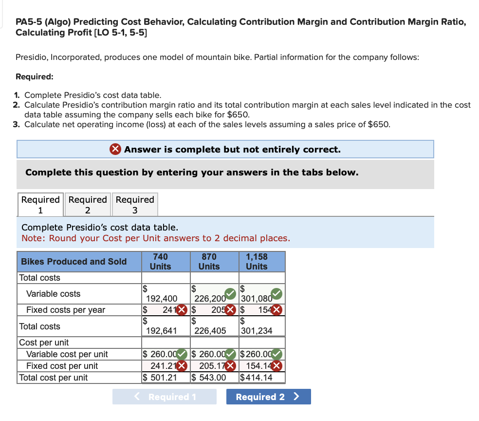 Solved PA5-5 (Algo) ﻿Predicting Cost Behavior, Calculating | Chegg.com
