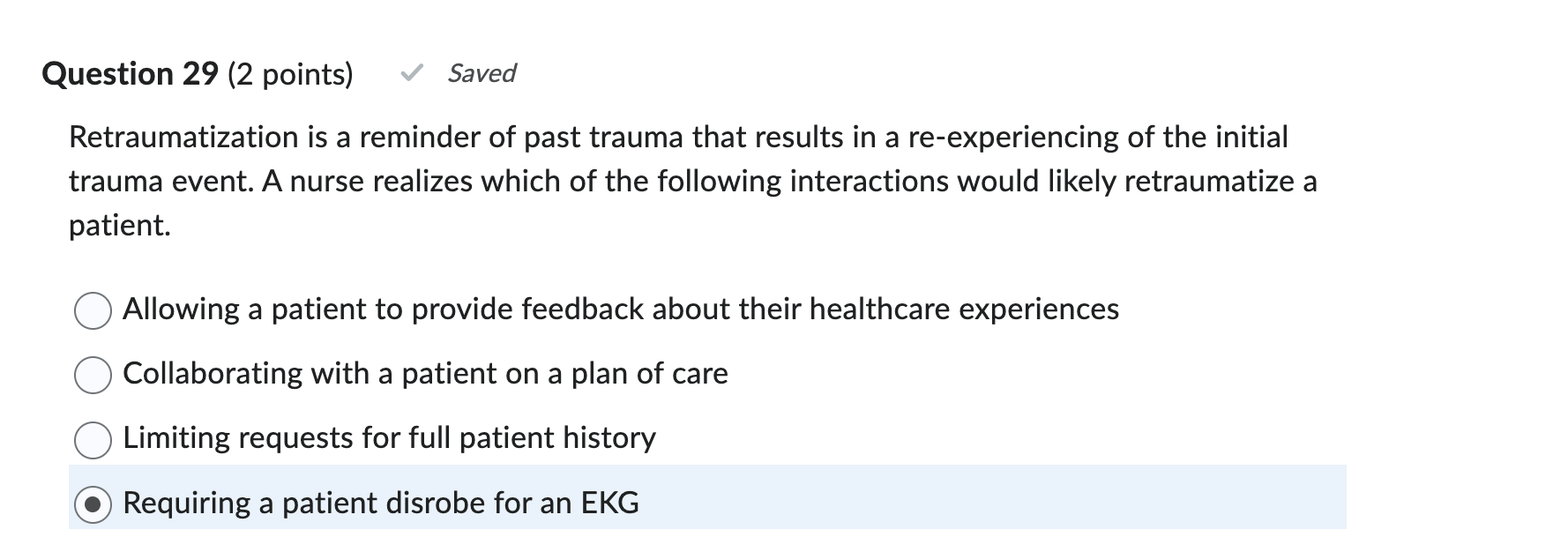 Solved Retraumatization is a reminder of past trauma that | Chegg.com
