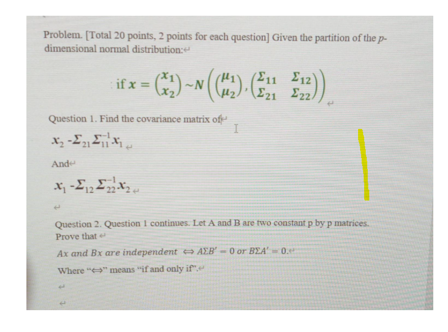 Solved Problem. [Total 20 points, 2 points for each | Chegg.com