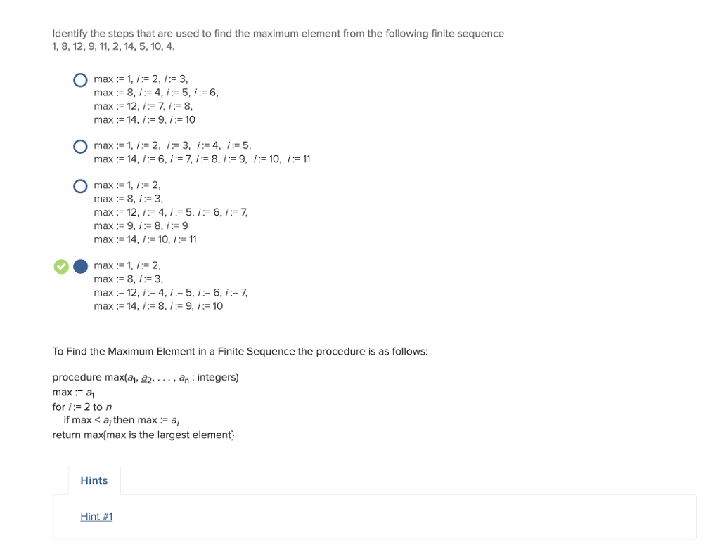 Solved Identify the steps that are used to find the maximum | Chegg.com