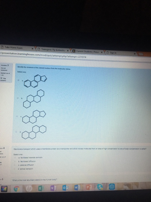 Identify the structure of the steroid nucleus from | Chegg.com