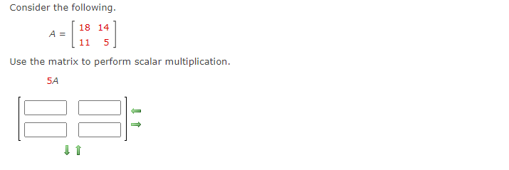 Solved Consider the following. A=[1811145] Use the matrix to | Chegg.com