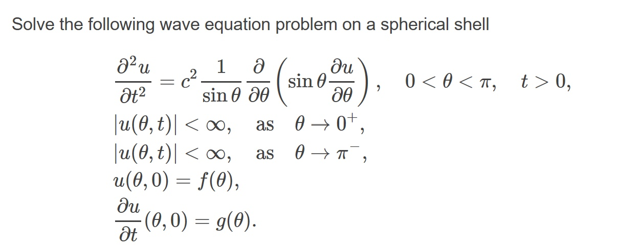 Solved Solve the following wave equation problem on a | Chegg.com