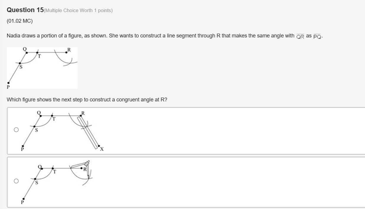 Solved Question 15(Multiple Choice Worth 1 points) (01.02 | Chegg.com
