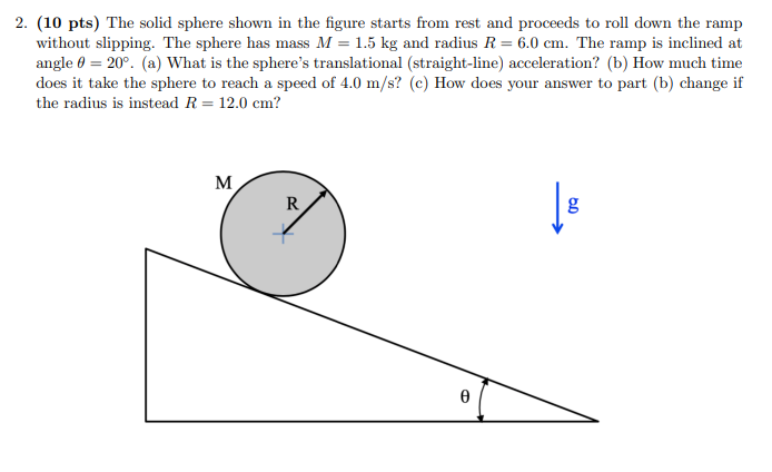 Solved (10 pts) ﻿The solid sphere shown in ﻿the figure | Chegg.com