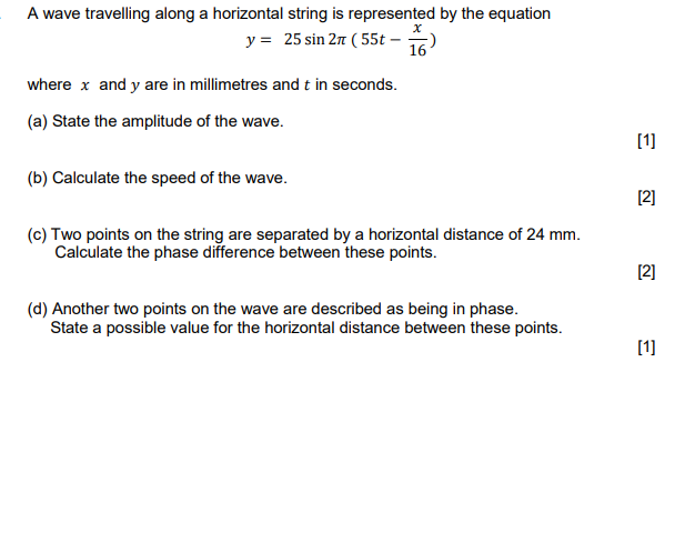 Solved A wave travelling along a horizontal string is | Chegg.com