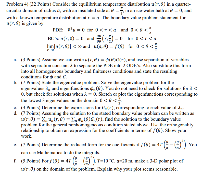 Problem 4) (32 Points) Consider the equilibrium | Chegg.com