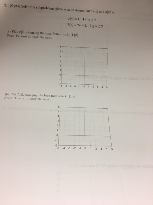 Solved 2. (20 pts) Solve the subproblems given n as an | Chegg.com