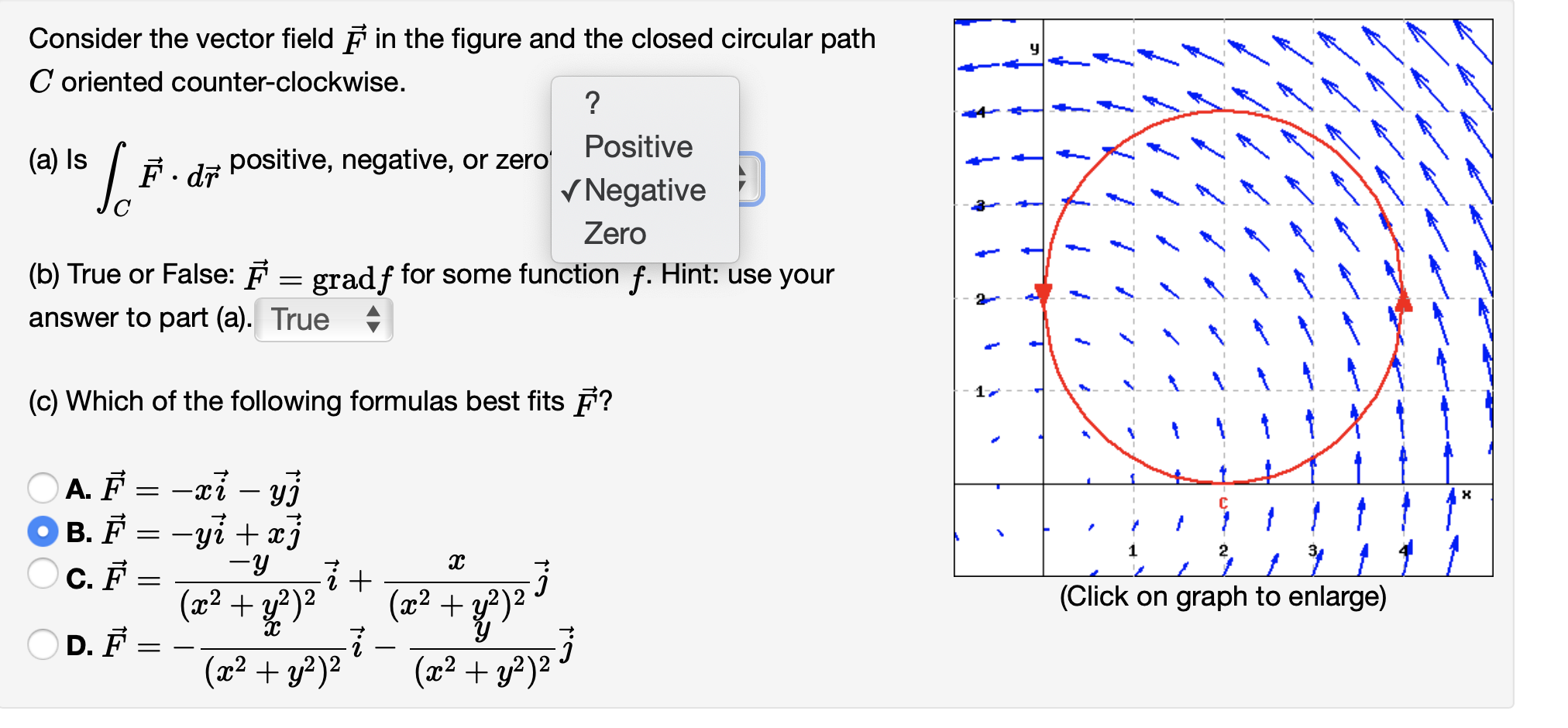 Solved (a) Is Consider the vector field in the figure and | Chegg.com