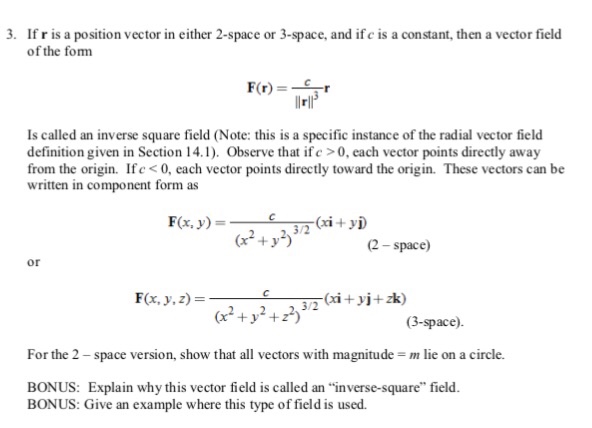 Solved 3. If r is a position vector in either 2-space or | Chegg.com