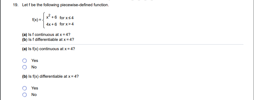 Solved 19. Let f be the following piecewise-defined | Chegg.com