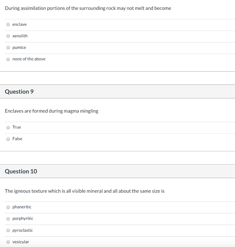 Solved During assimilation portions of the surrounding rock | Chegg.com