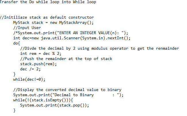 Solved Transfer the Do while loop into While loop | Chegg.com