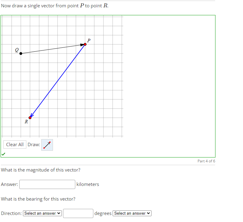 Solved Now draw a single vector from point P to point R. | Chegg.com